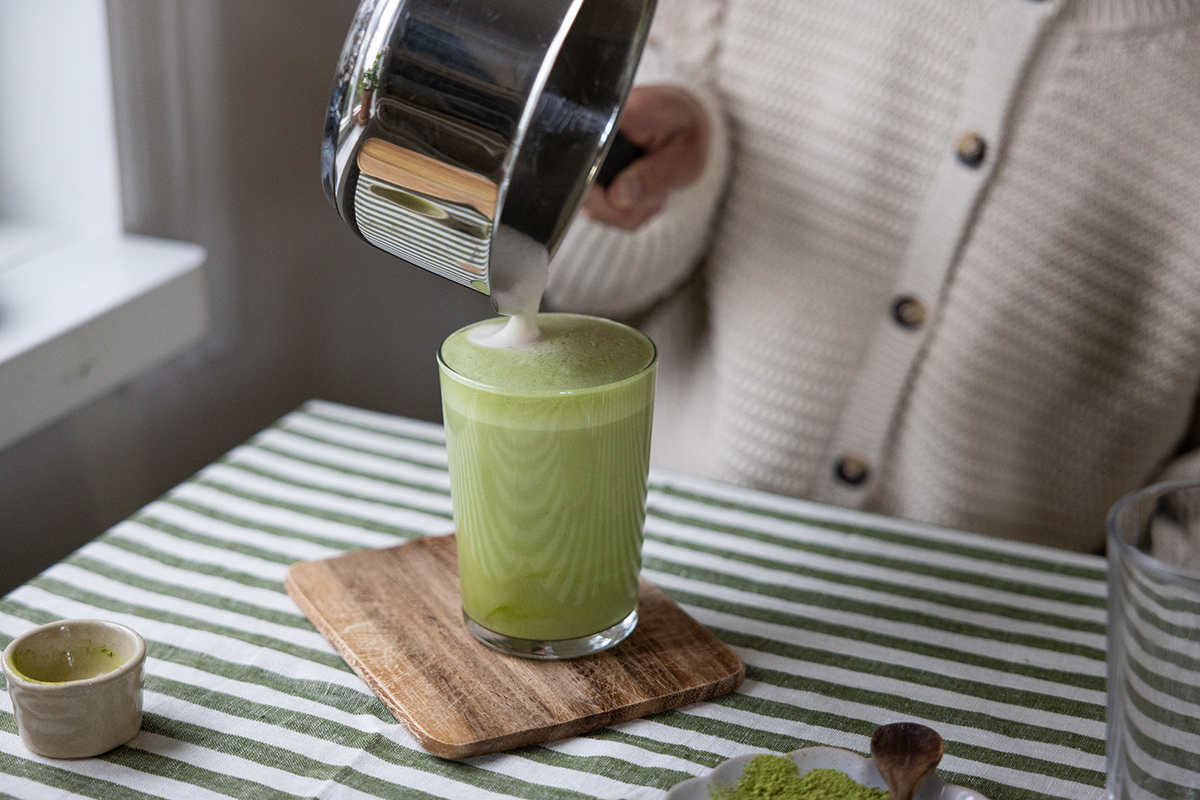 Matcha latten valmistus kotona - elovena.fi